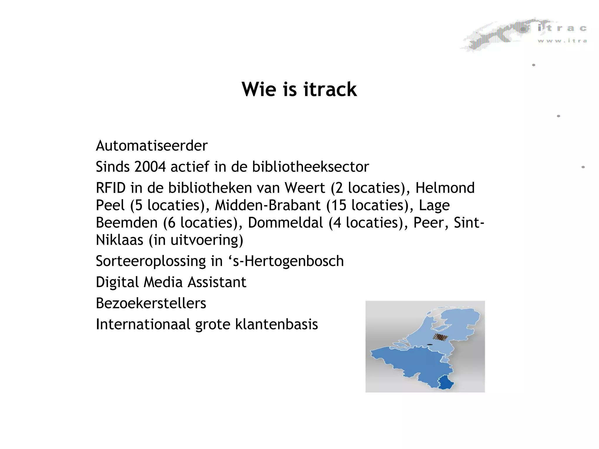 RFID-infomarkt: Presentatie I-track | PPT