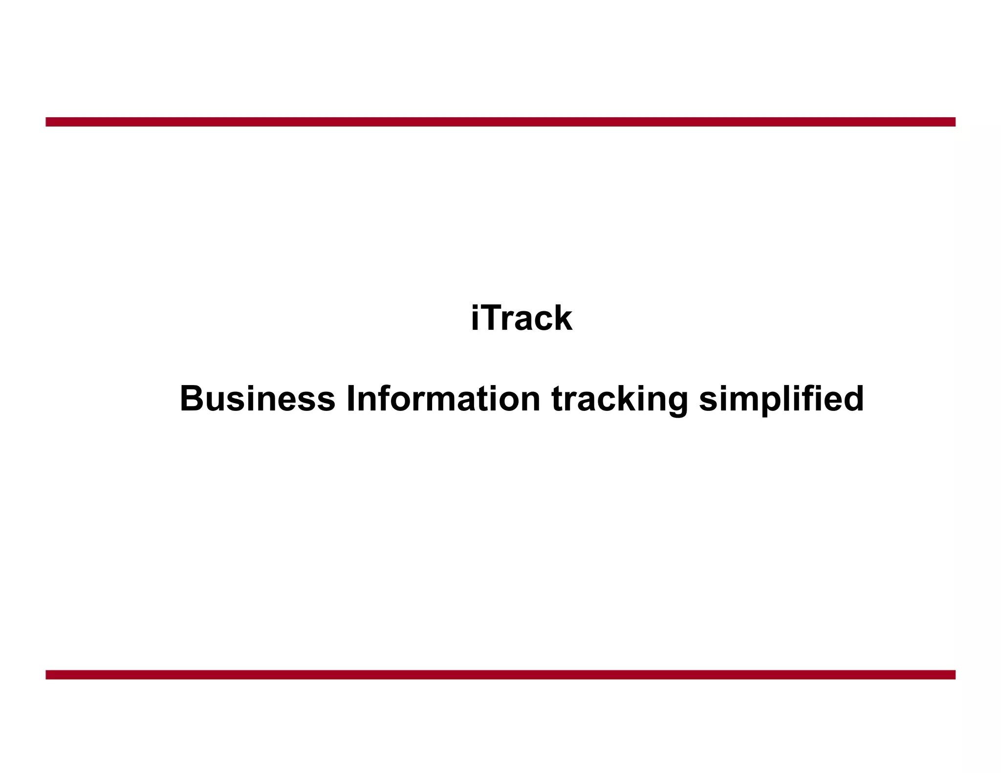 iTrack Simplifying Information Tracking | PDF