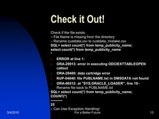 Oracle10g External Tables | PDF | Databases | Computer Software and Applications
