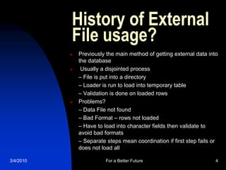 Oracle10g External Tables | PDF | Databases | Computer Software and Applications