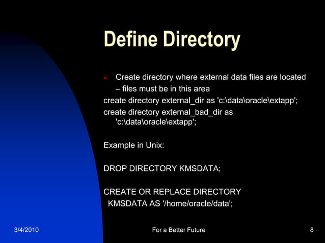 Oracle10g External Tables | PDF | Databases | Computer Software and Applications