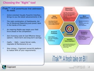 Business Intelligence Tool itrak reporting | PPT