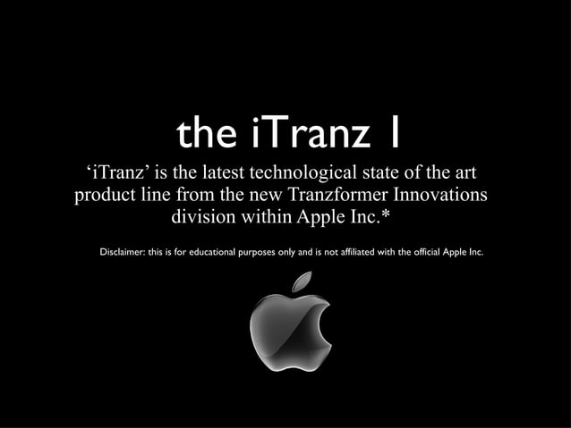 Introducing the iTranz 1 | PPT