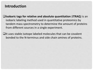 itraq protein quatification technique | PPT