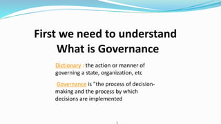 MAKING SENSE OF IT GOVERNANCE | PPT