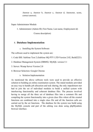 Online Exam System_Industrial Report | PDF