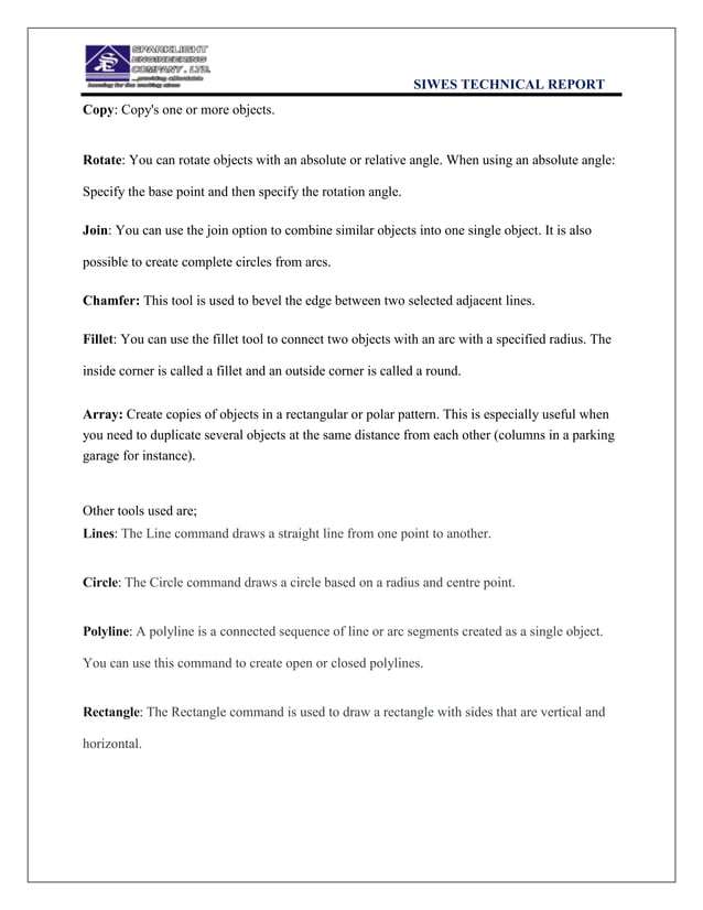SIWES TECHNICAL REPORT SAMPLE | PDF