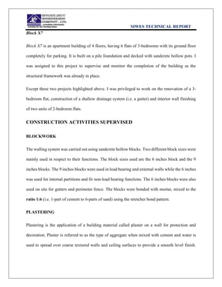 SIWES TECHNICAL REPORT SAMPLE | PDF