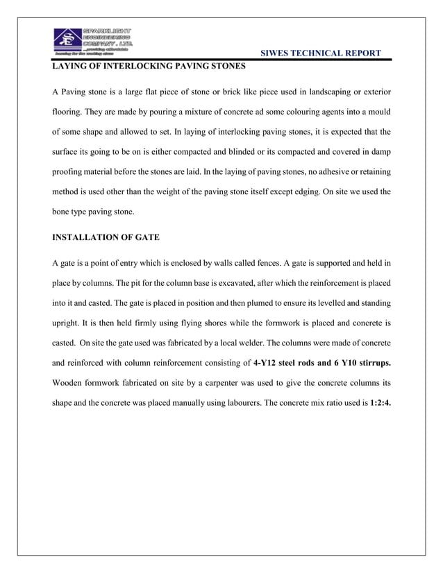 SIWES TECHNICAL REPORT SAMPLE | PDF