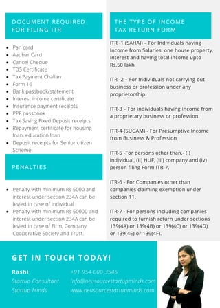 ITR filing | PDF