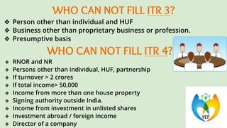 ITR filing ( Income Tax Return) | PPTX