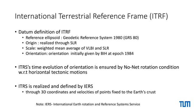 International Terrestrial Reference Frame | PPTX | Geography | Science