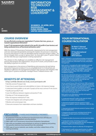 IT Risk Management & Leadership 30 March - 02 April 2014 Dubai UAE | PDF