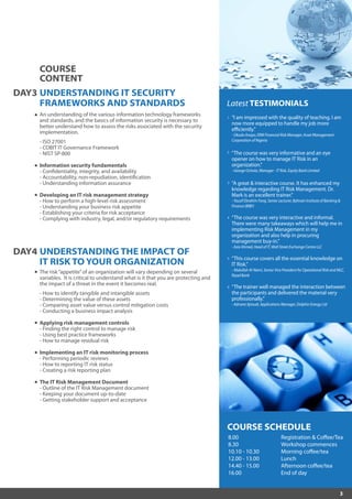 IT Risk Management & Leadership 30 March - 02 April 2014 Dubai UAE | PDF