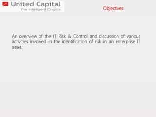 An Overview of IT Risk and Control | PPT