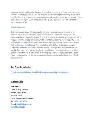 It risk assessment in uae | DOCX