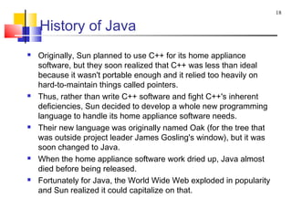 Itroduction about java | PPT
