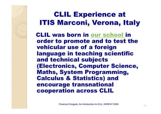An Introduction To CLIL | PPT