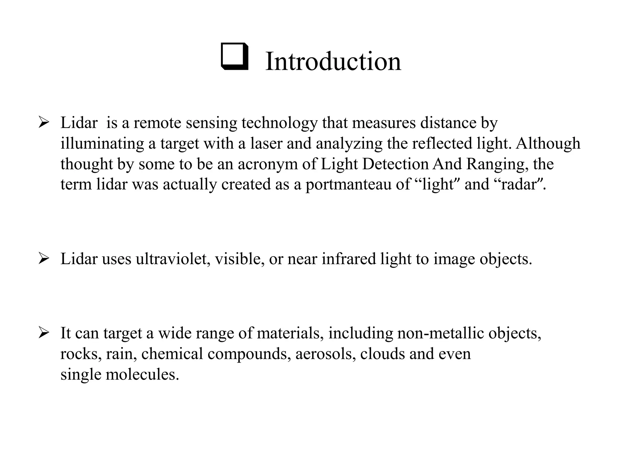 Itroduction to lidar ground, ballon&air born lidar | PPTX