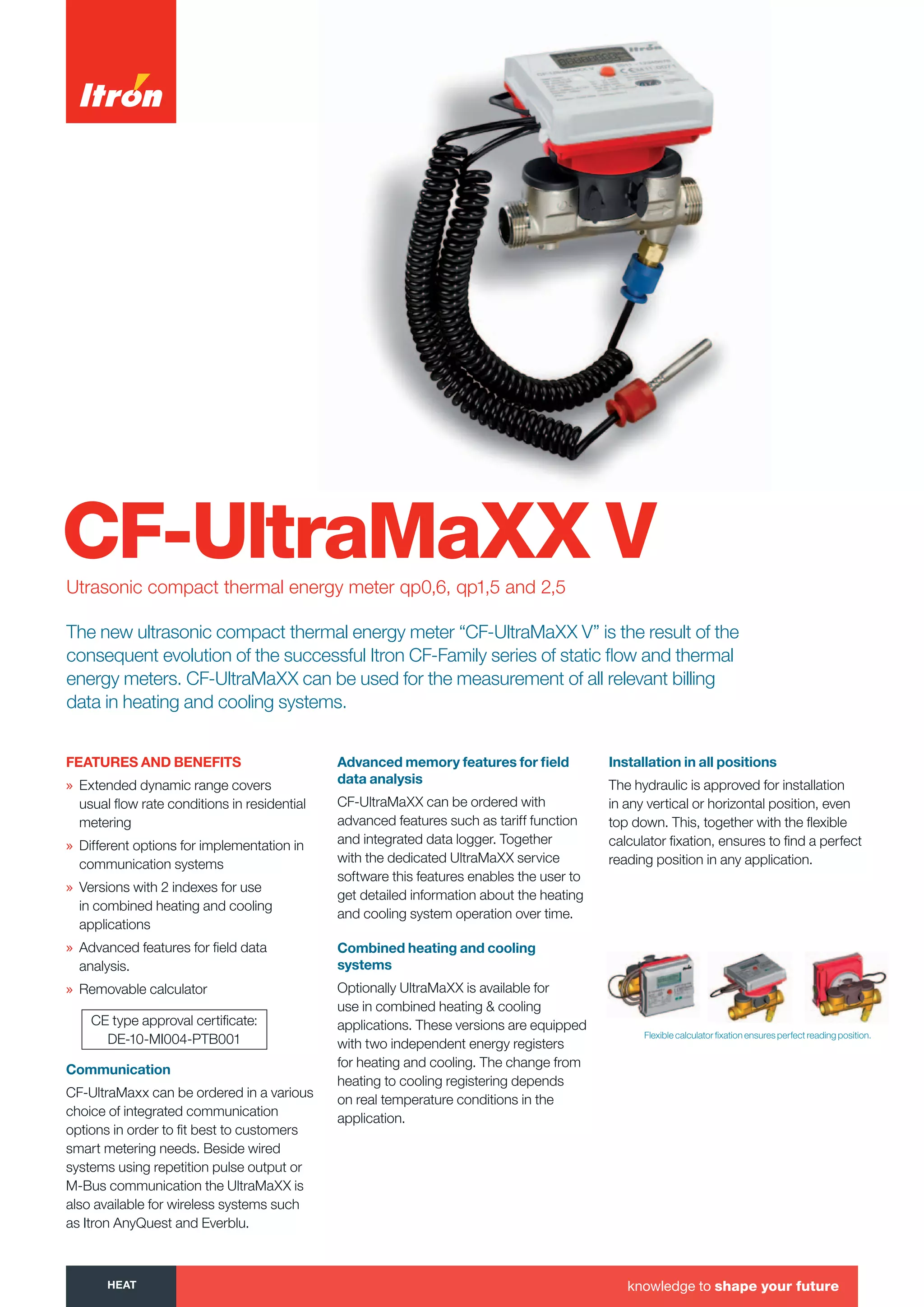 Itron cf ultra maxx v heat meter system - brochure - english | PDF ...