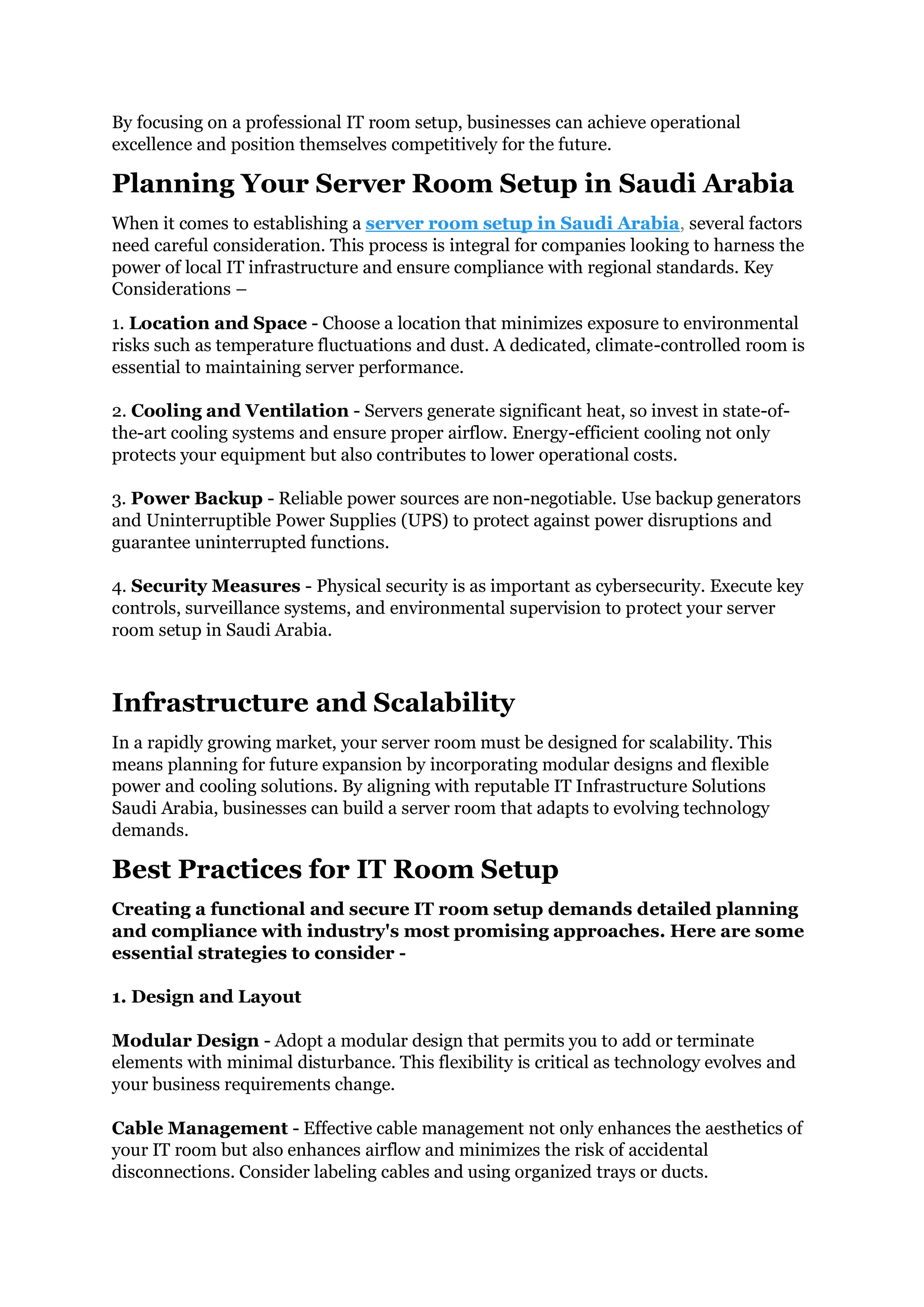 IT Room & Server Room Setup: Your 2025 Guide | PDF
