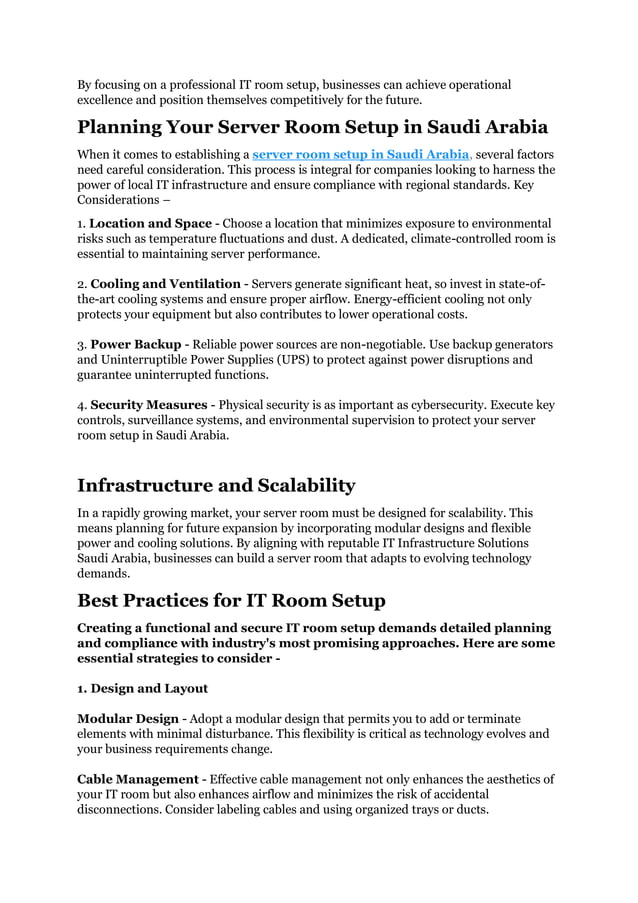 IT Room & Server Room Setup: Your 2025 Guide | PDF