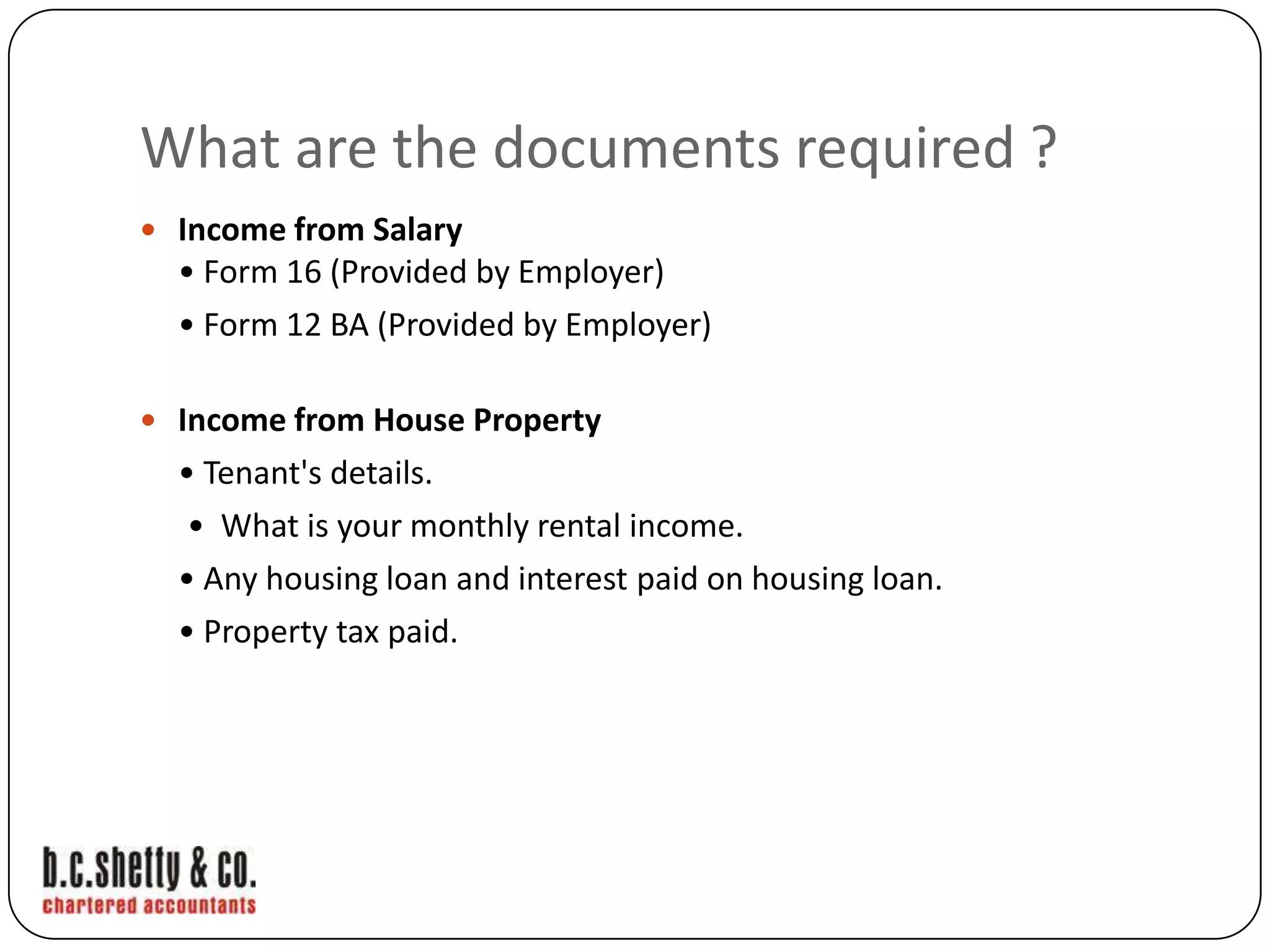 ITR salary filing | PPTX | Personal Taxes | Personal Finance