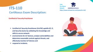 ITS-110 Certified Internet of Things Security Practitioner(CIoTSP) By Certs Warrior.pptx | IT ...