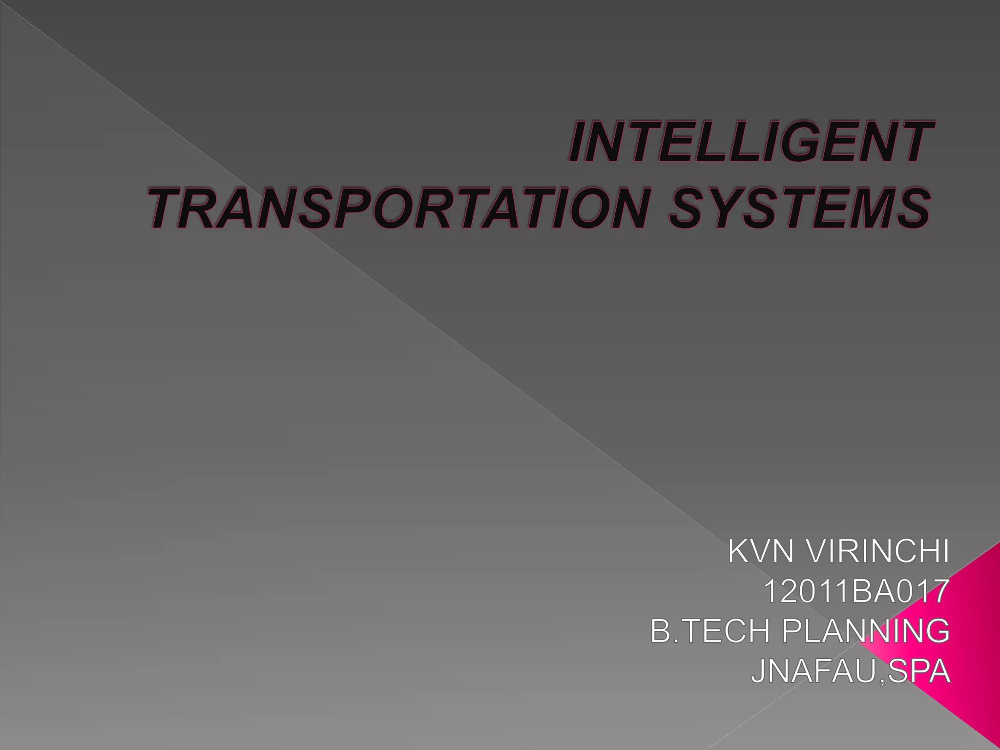 intelligent transportation system | PPTX