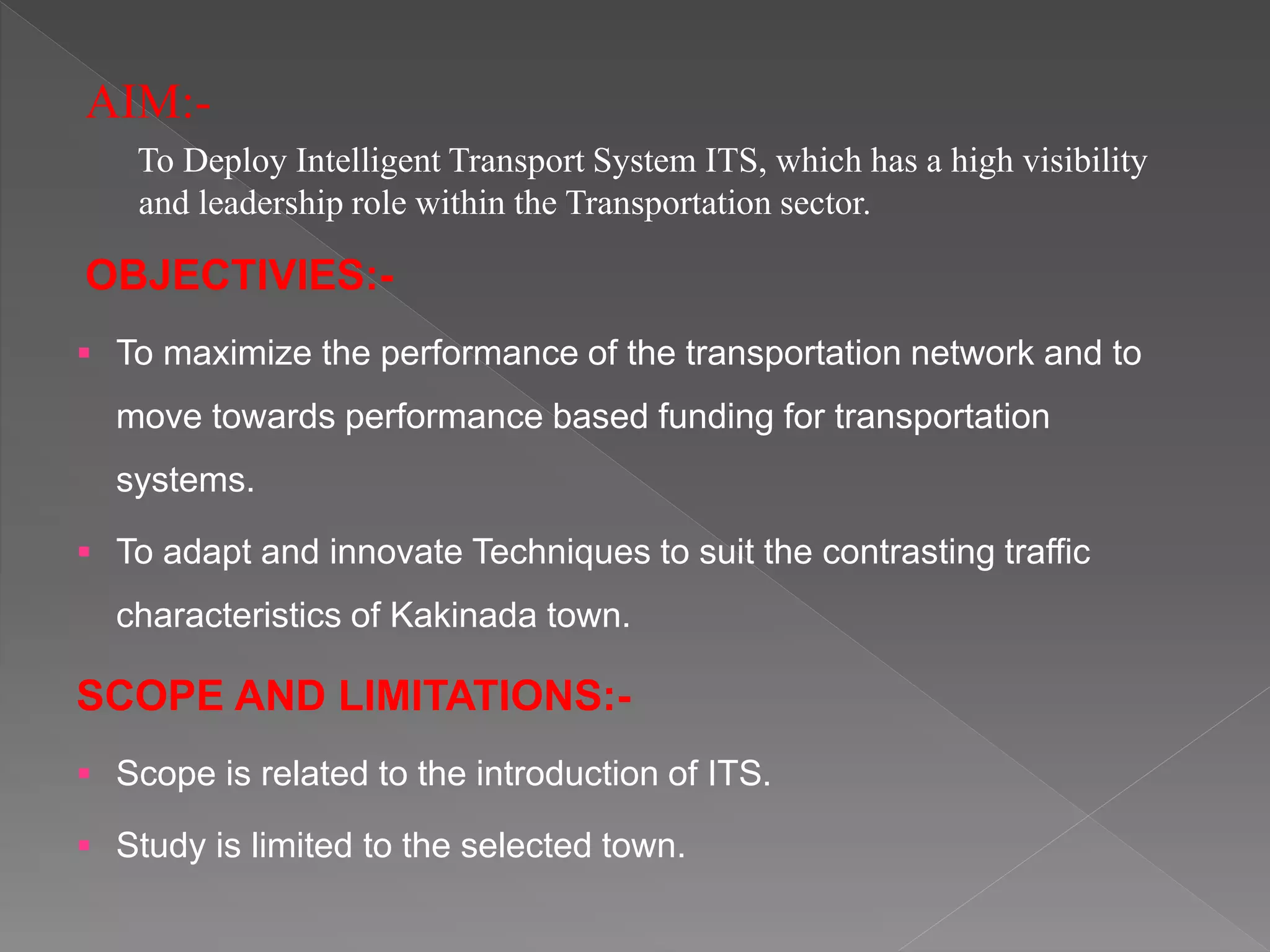 intelligent transportation system | PPTX