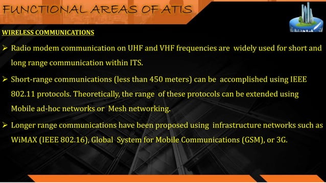 INFRASTRUCTURE FOR SMART CITIES_MOD 3_Intelligent transport systems | PPT