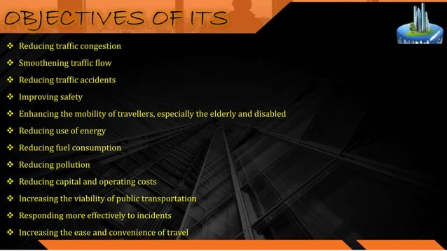 INFRASTRUCTURE FOR SMART CITIES_MOD 3_Intelligent transport systems | PPT
