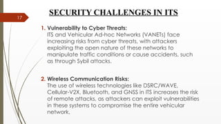 Intelligent Transportation Systems and Sustainable Smart Cities | PPTX