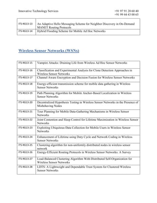 NS2 - IEEE Projects 2013 | PDF