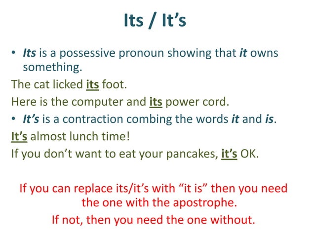 It's its, your-you're, their-they're-there | PPTX