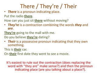 It's its, your-you're, their-they're-there | PPTX