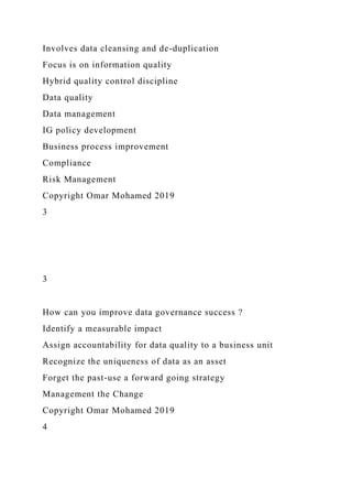 ITS 833 – INFORMATION GOVERNANCEChapter 1 – The Onslaught of.docx