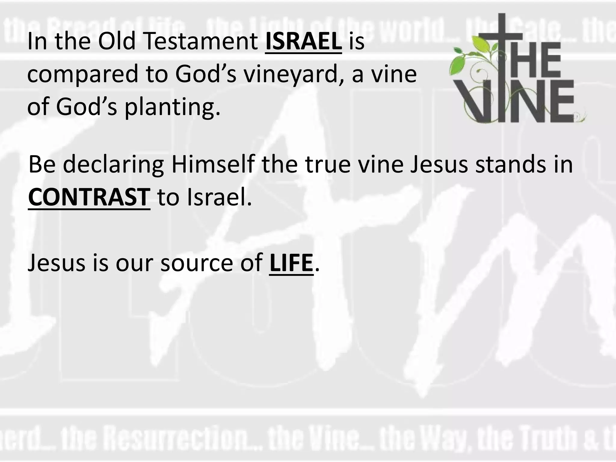 It's All About Who You Know part 7 (I Am the True Vine) | PPT