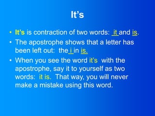 Its and It's | PPTX