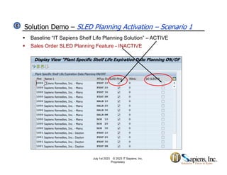 IT Sapiens-Customer Specific Shelf Life Planning in SAP ERP-Solution | PDF