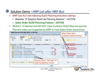 IT Sapiens-Customer Specific Shelf Life Planning in SAP ERP-Solution | PDF