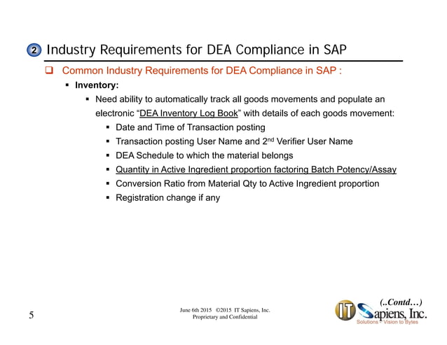 DEA Compliance - Production and Inventory Reconciliation | PDF