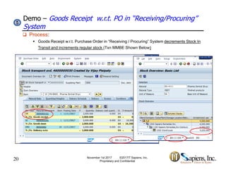 SAP-Cross System Stock In Transit Without APO | PPT