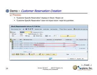 SAP-Customer Specific Product Reservation | PDF