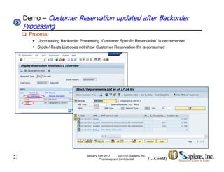 SAP-Customer Specific Product Reservation | PDF