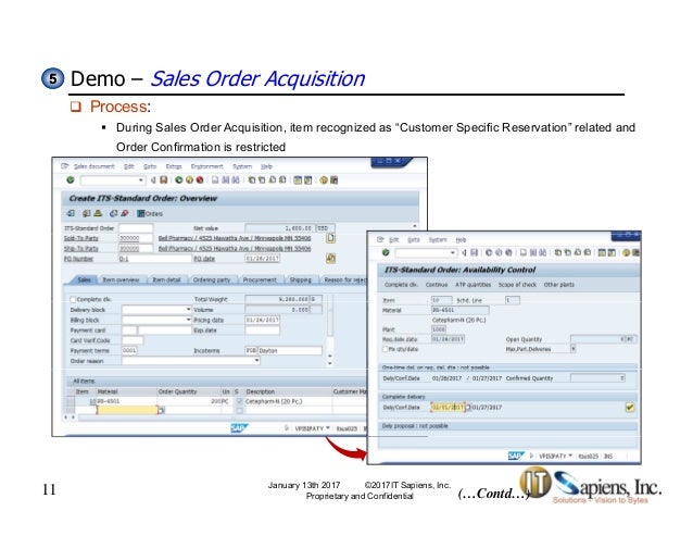 SAP-Customer Specific Product Reservation