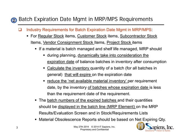 Batch Expiration Date Management in SAP MRP/MPS | PDF | Business ...