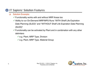 SAP MRP/MPS - Batch Expiration Date Management | PPT