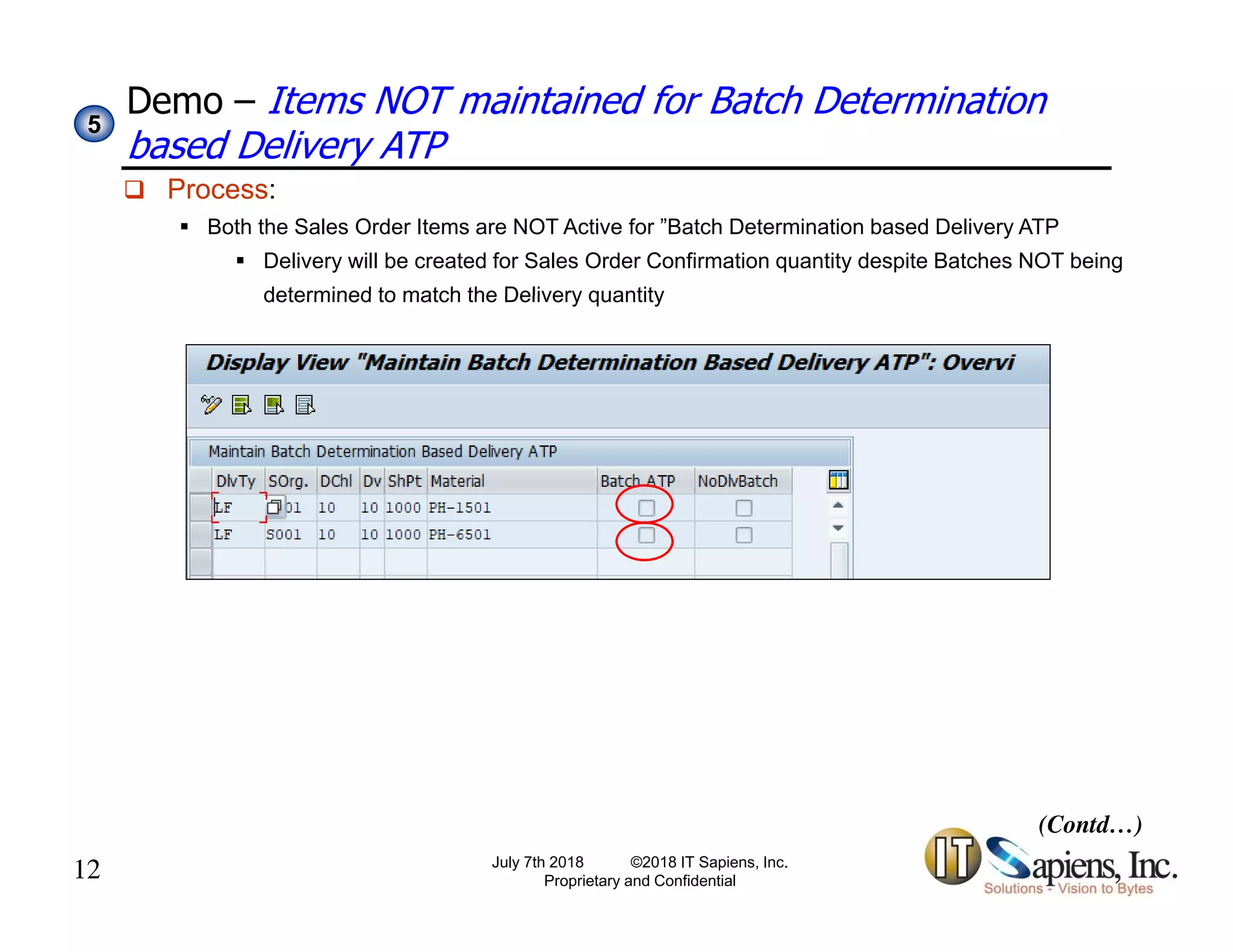 Batch Determination Based Delivery ATP and Auto Delivery Quantity Adjustment | PDF
