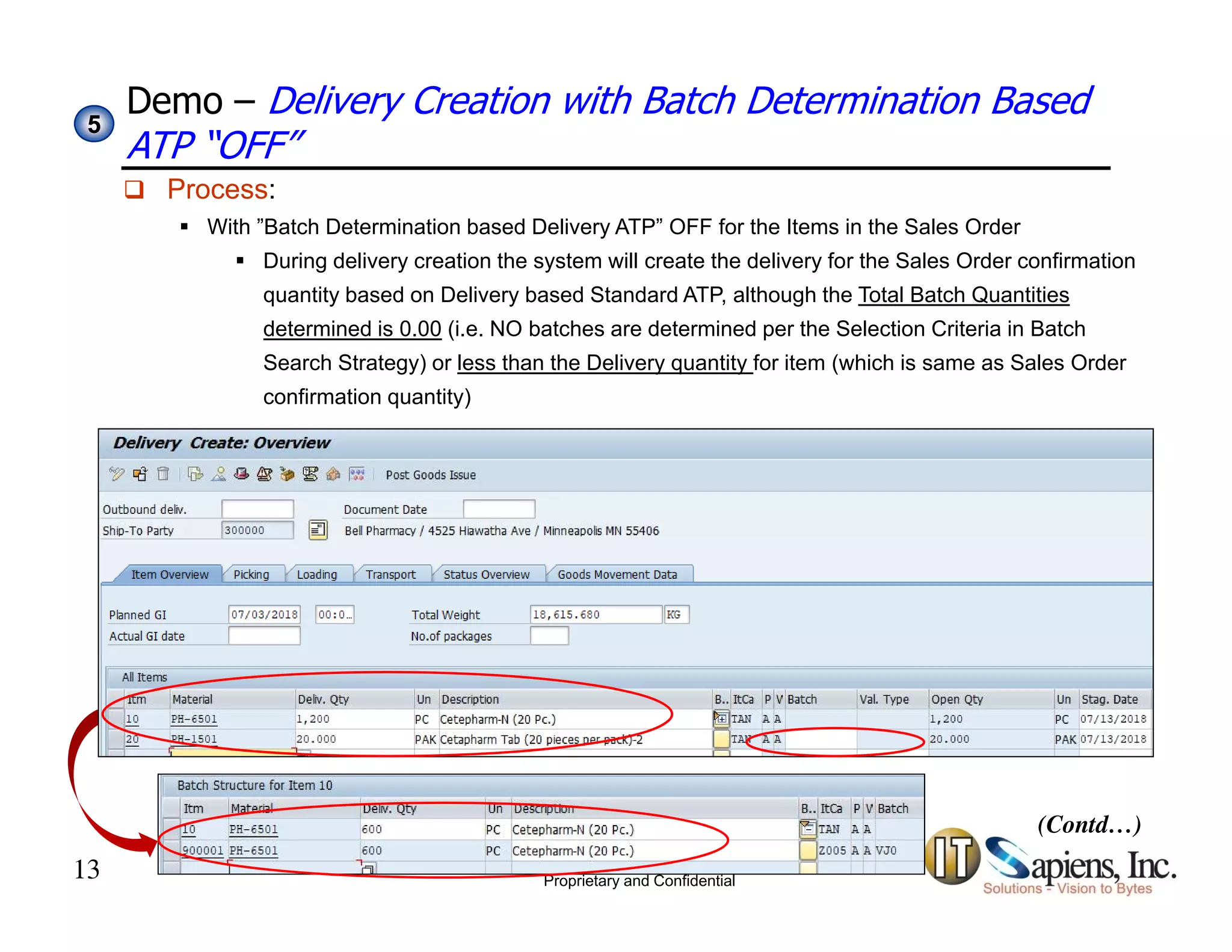 Batch Determination Based Delivery ATP and Auto Delivery Quantity ...